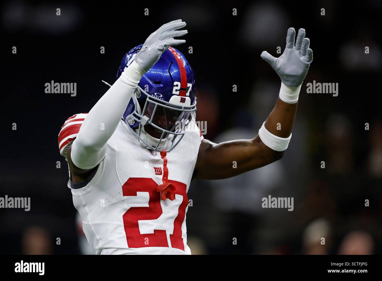 New York Giants safety Tyler Nubin before an NFL football game, Sunday ...