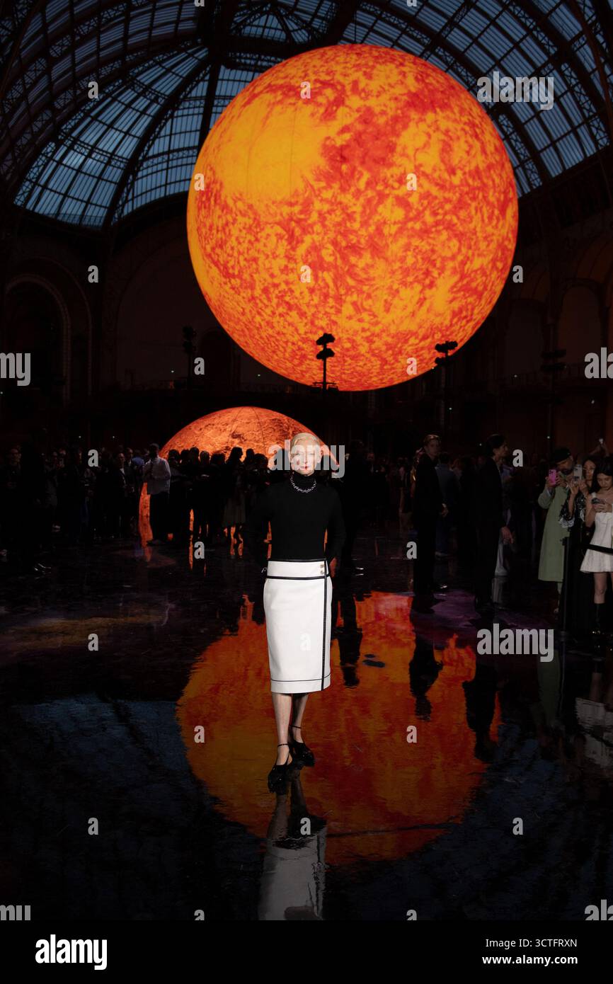 Tilda Swinton attending the Chanel Womenswear Spring/Summer 2026 show ...