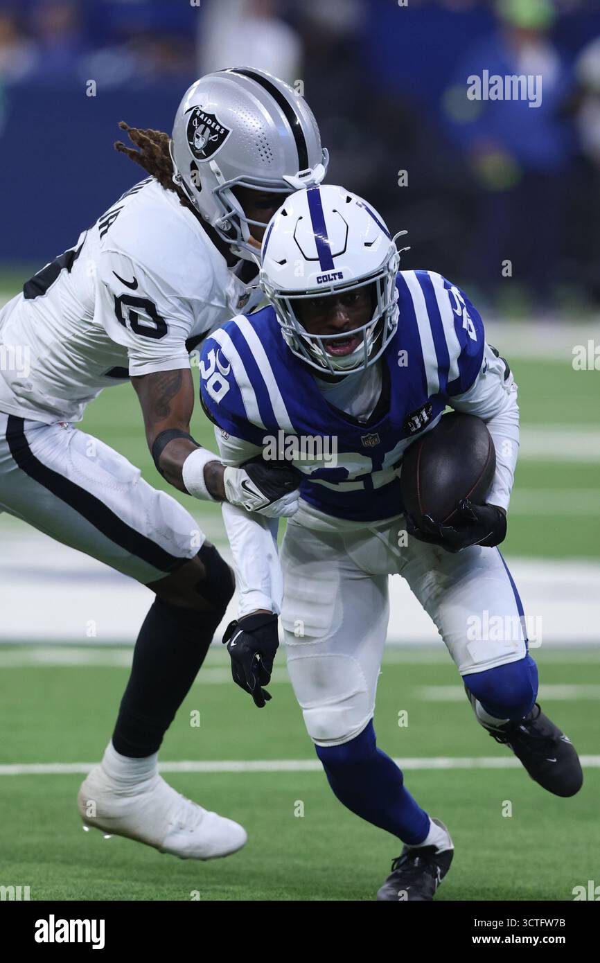 Indianapolis Colts cornerback Mekhi Blackmon (29) runs with the ball ...