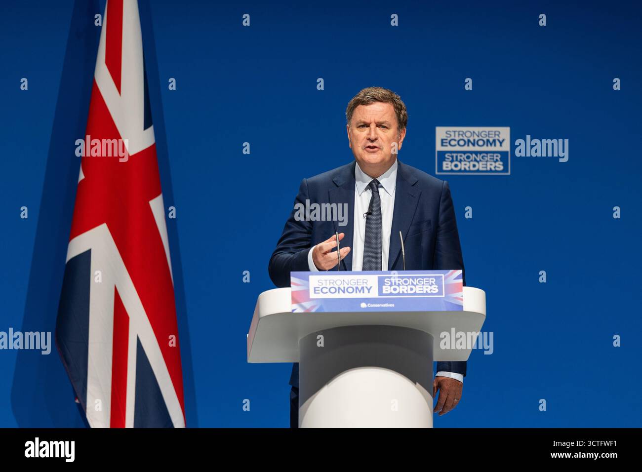 Manchester, UK. 06 OCT, 2025. Sir Mel Stride, Shadow Chancellor of the ...