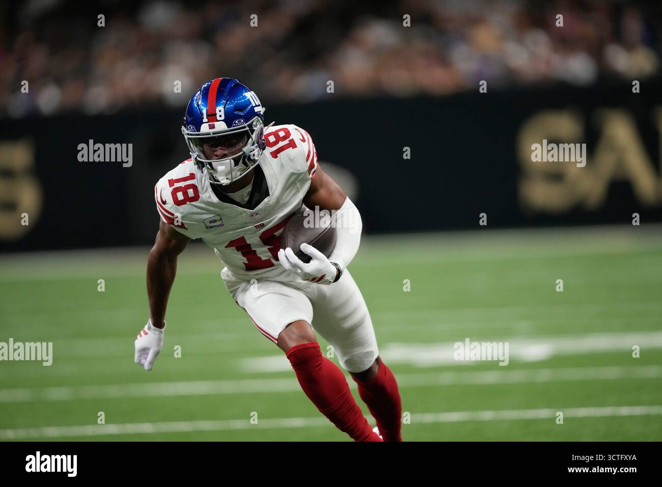 New York Giants wide receiver Darius Slayton (18) carries in the first ...