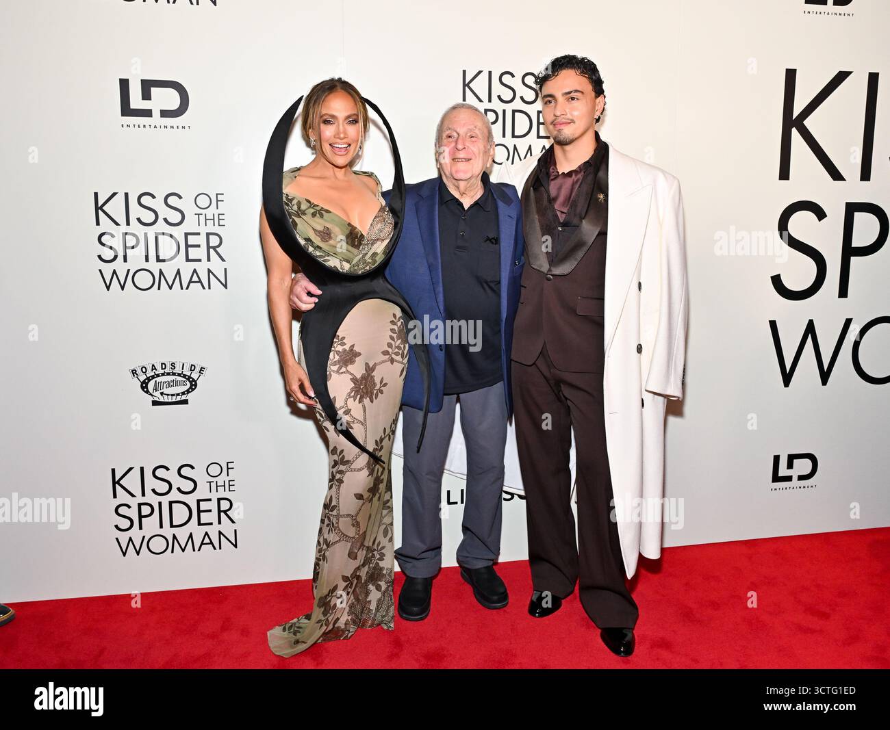 Jennifer Lopez, left, John Kander and Tonatiuh attend a special ...