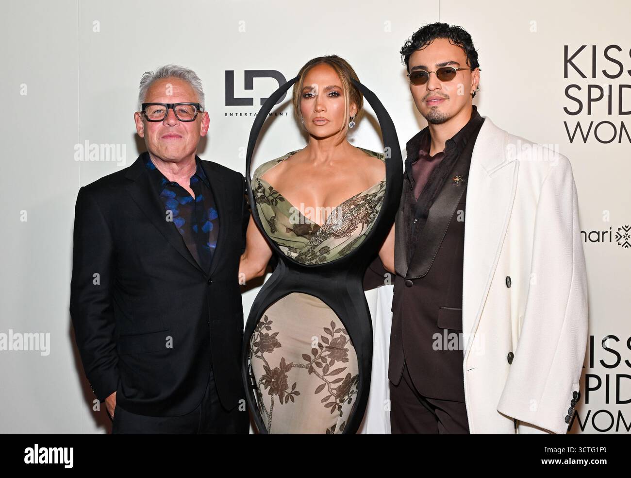 Bill Condon, left, Jennifer Lopez and Tonatiuh attend a special ...