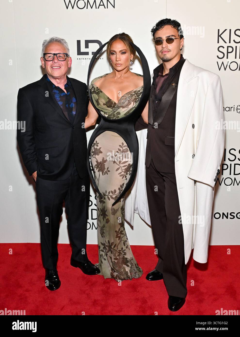 Bill Condon, left, Jennifer Lopez and Tonatiuh attend a special ...