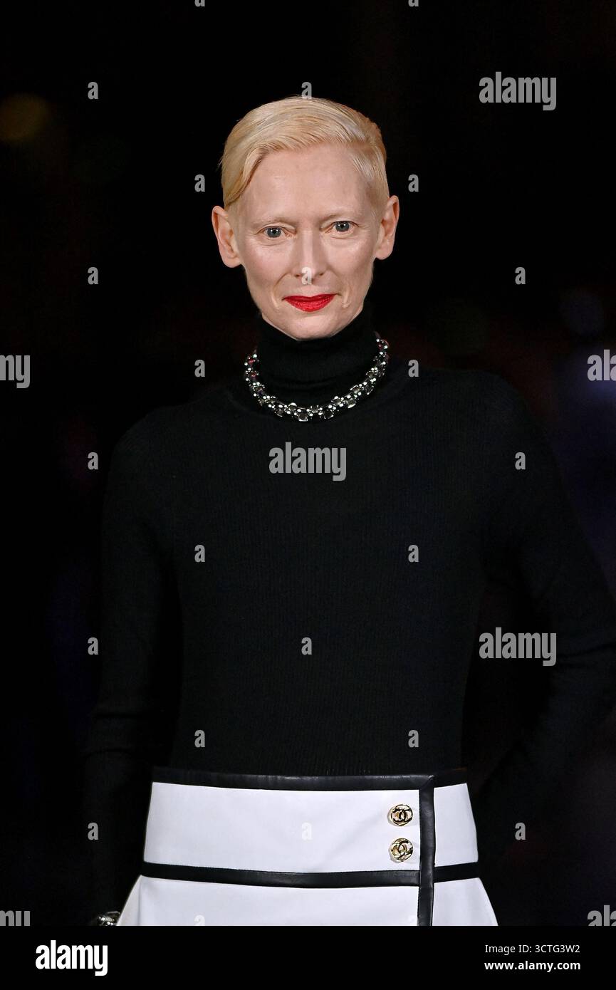 Tilda Swinton attends the Chanel Womenswear Spring/Summer 2026 show as ...