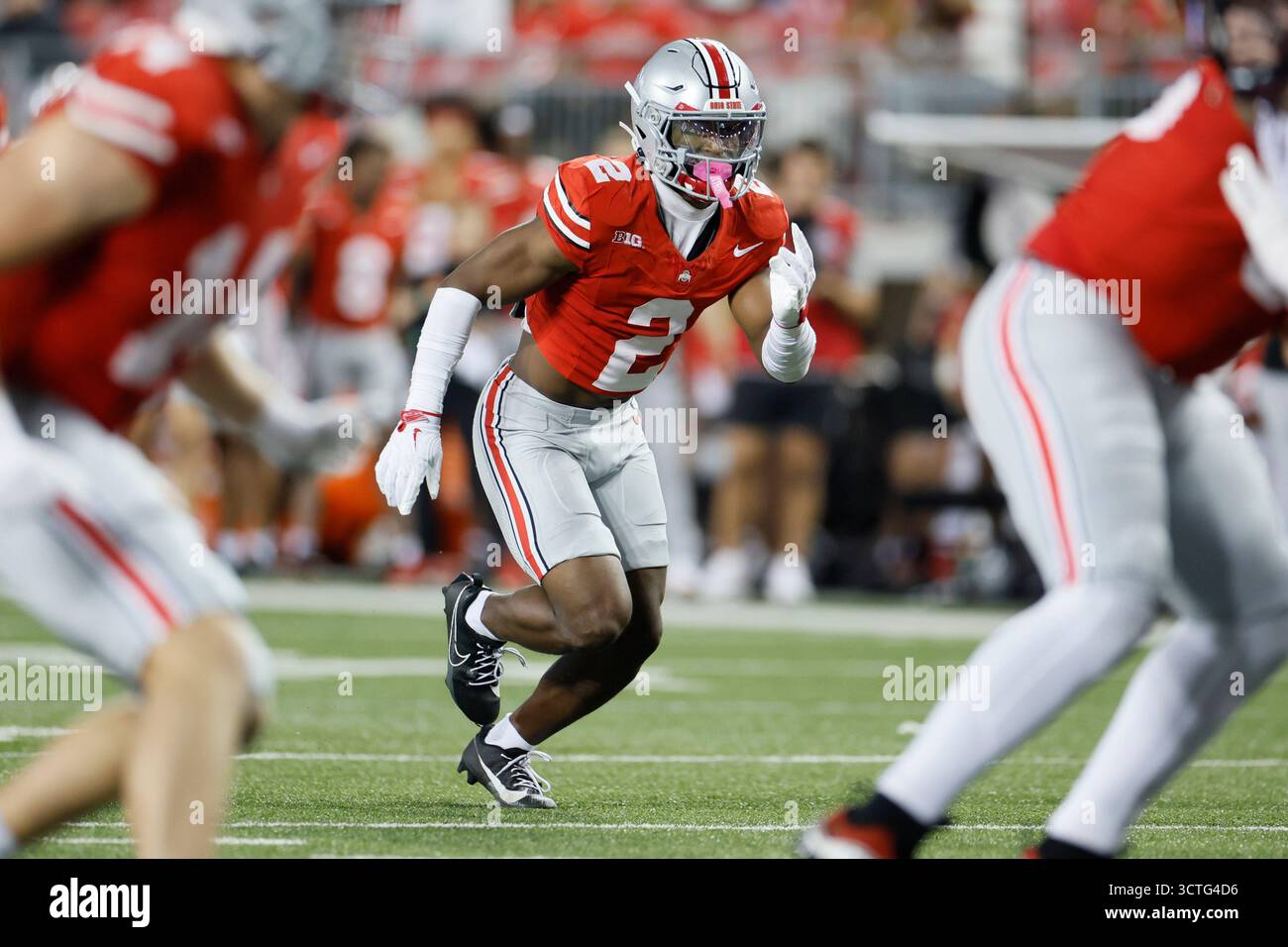 Ohio State defensive back Caleb Downs plays against Ohio State during ...