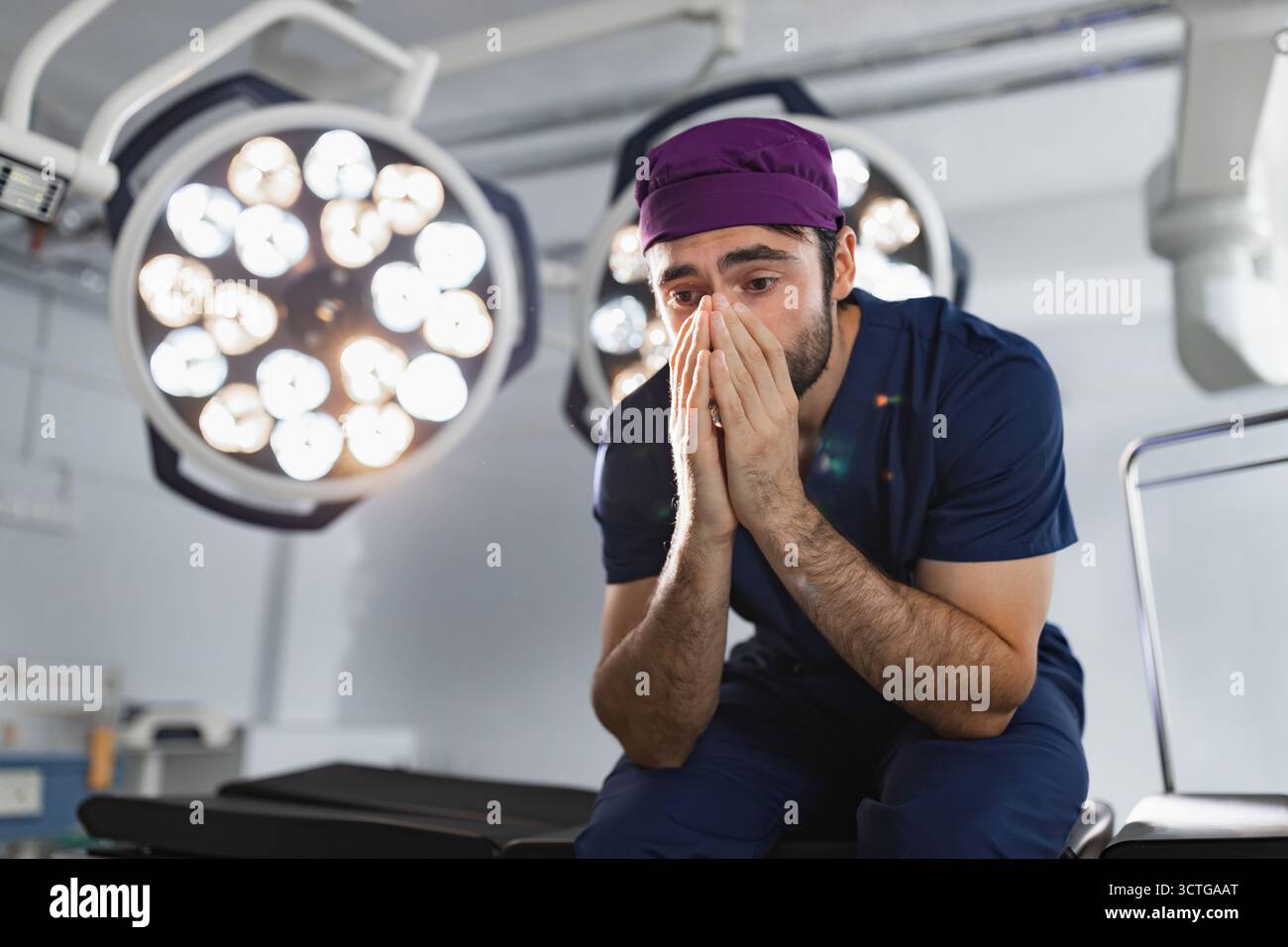 Surgeon beard tired face hi-res stock photography and images - Alamy