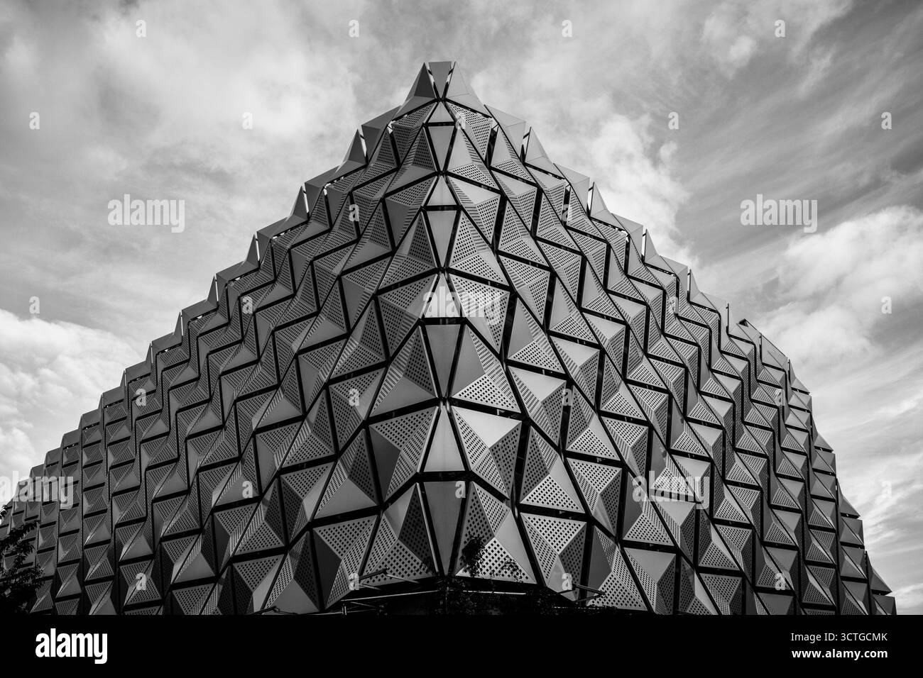 Futuristic white triangles Black and White Stock Photos & Images - Alamy