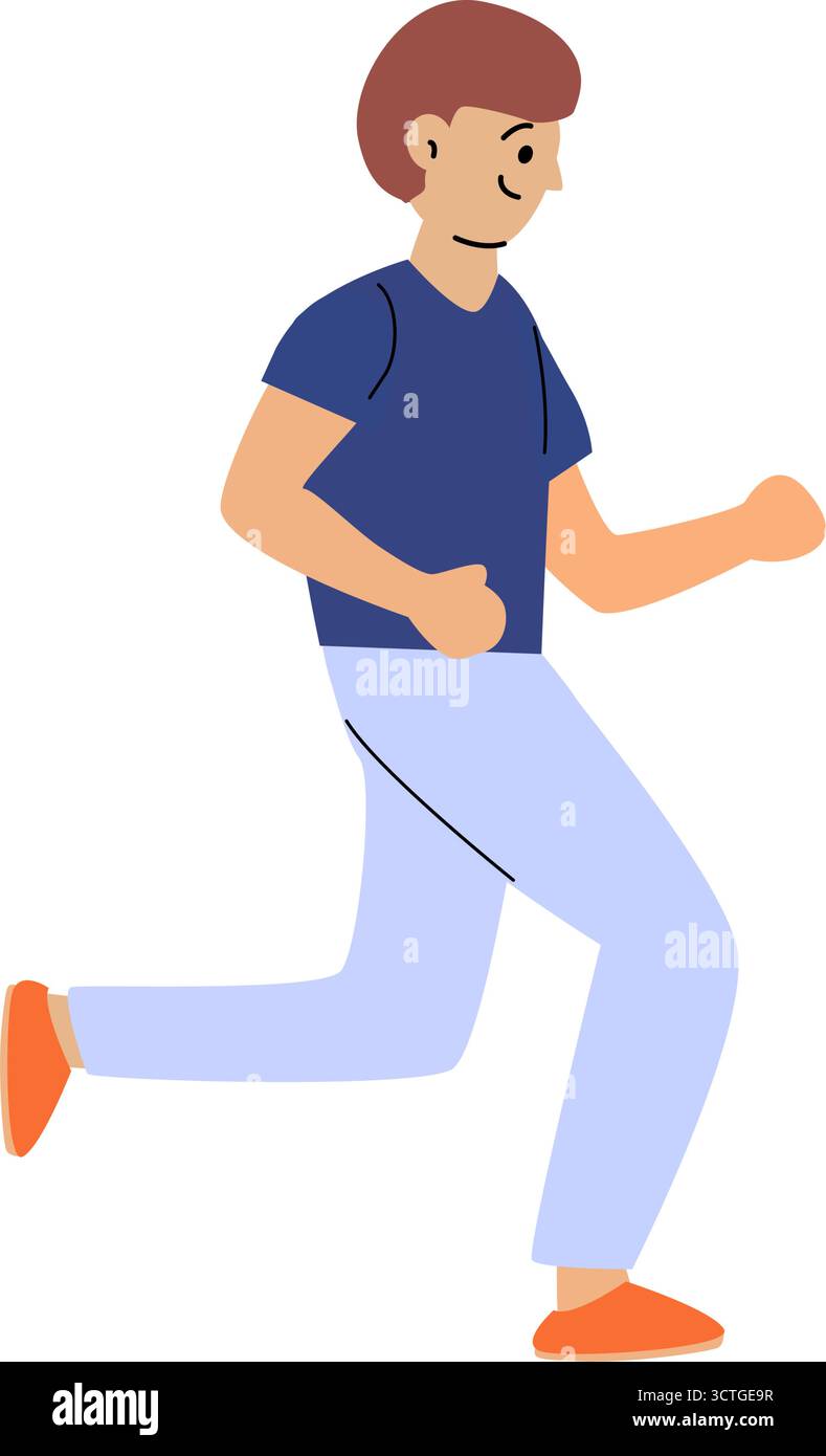 Animated male character running Stock Vector Images - Alamy