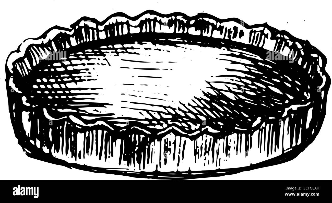 Vector pumpkin pie hand drawn illustration. Isolated vector sketch of ...