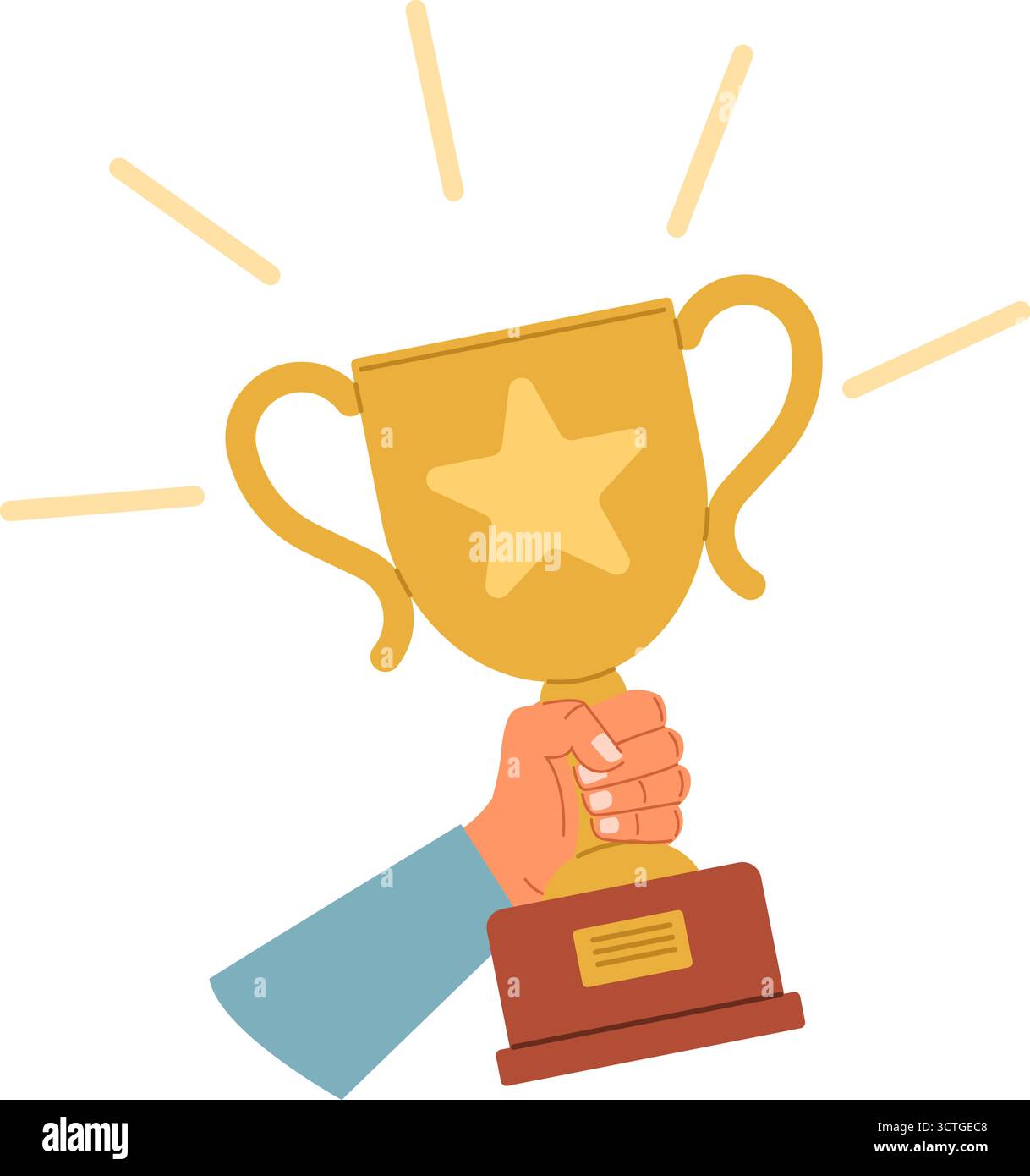 Hand hold first place Stock Vector Images - Alamy