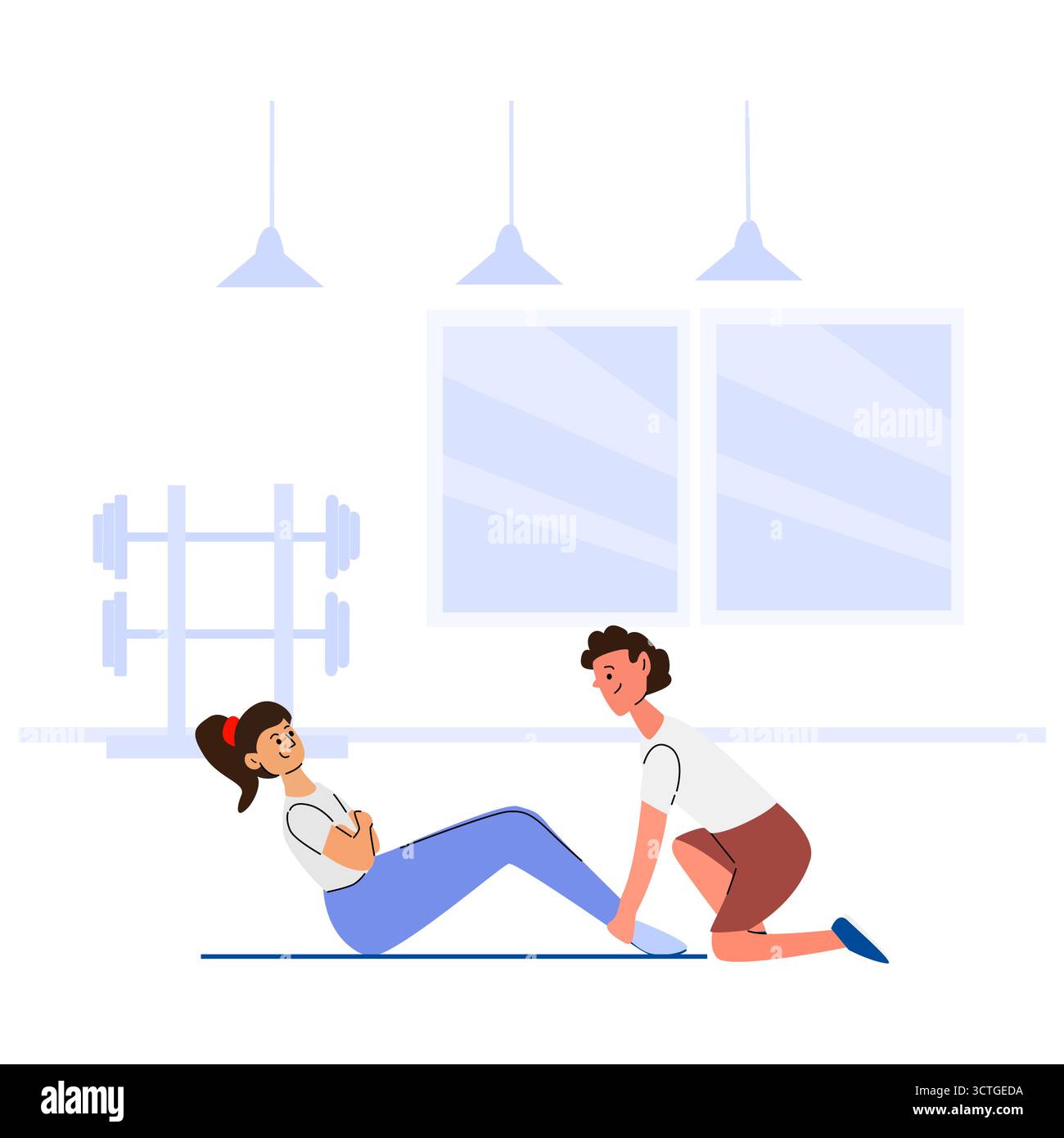 Energy in gym Stock Vector Images - Alamy