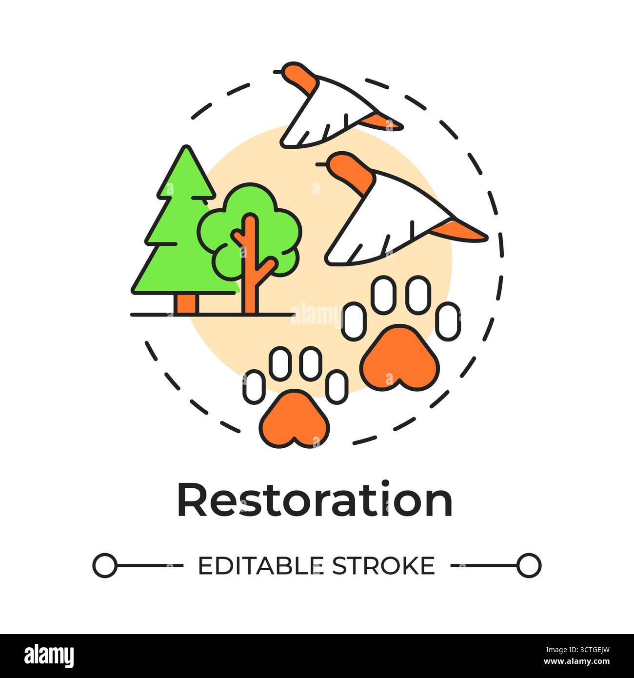 Sustainability restoration Stock Vector Images - Alamy