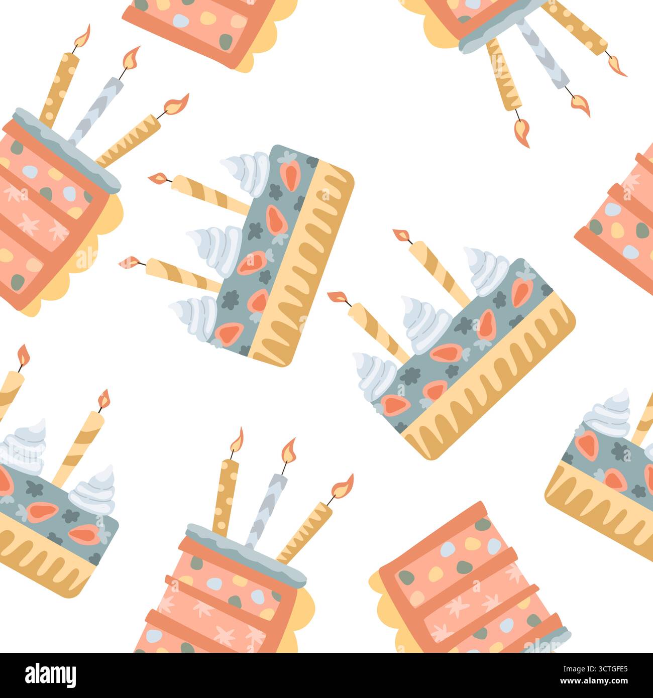 Birthday cake slices Cut Out Stock Images & Pictures - Alamy