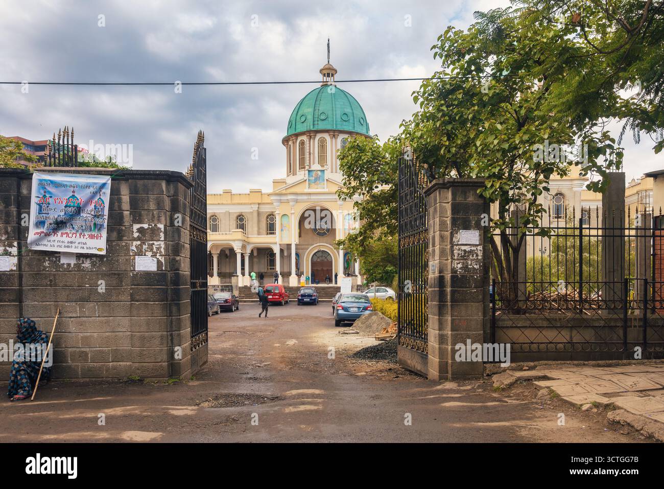 Addis Ababa, Ethiopia - April 19 2019: Exterior view of the Bole ...