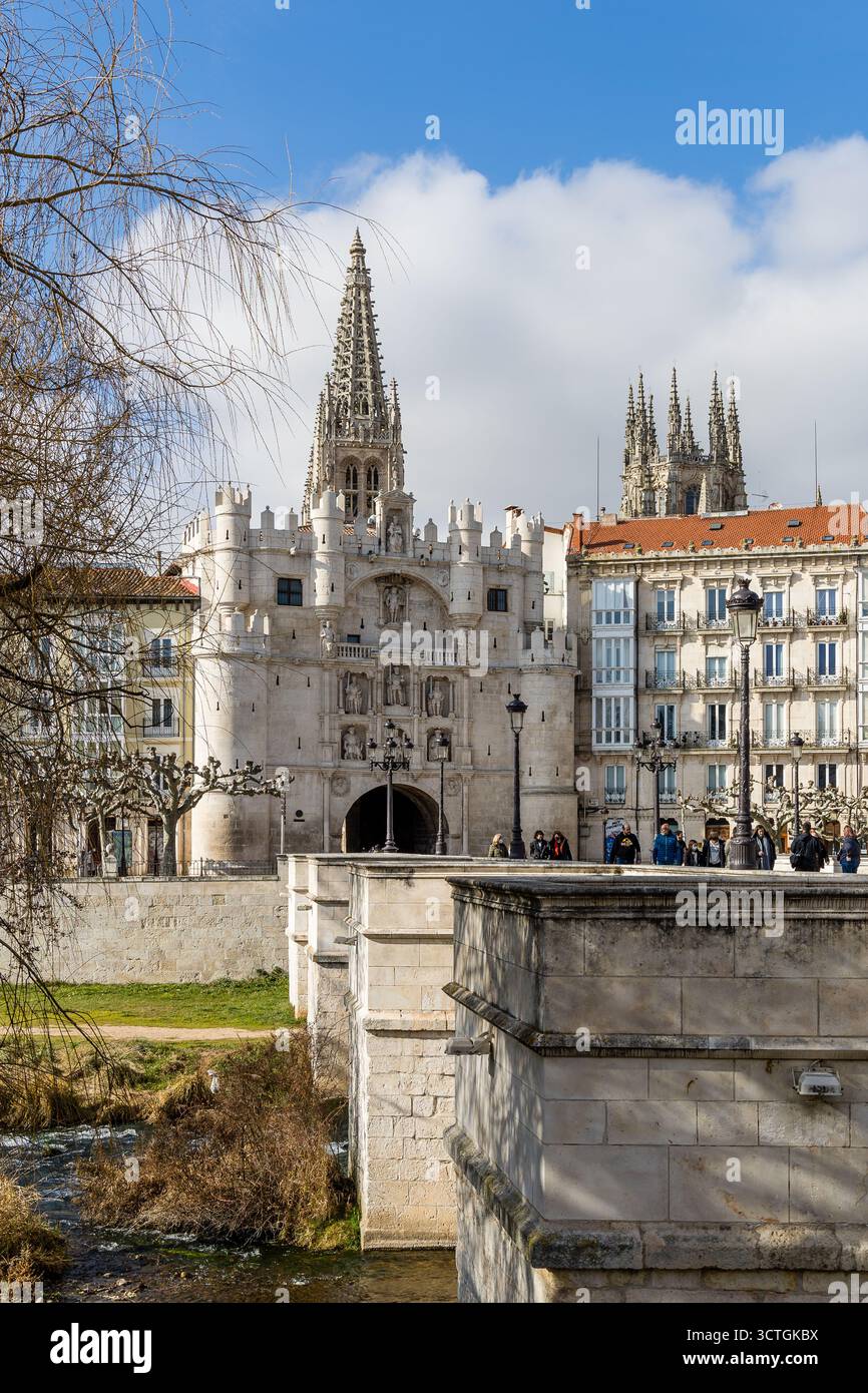 arch of santa maria, one of the old medieval entrance gates to the city ...