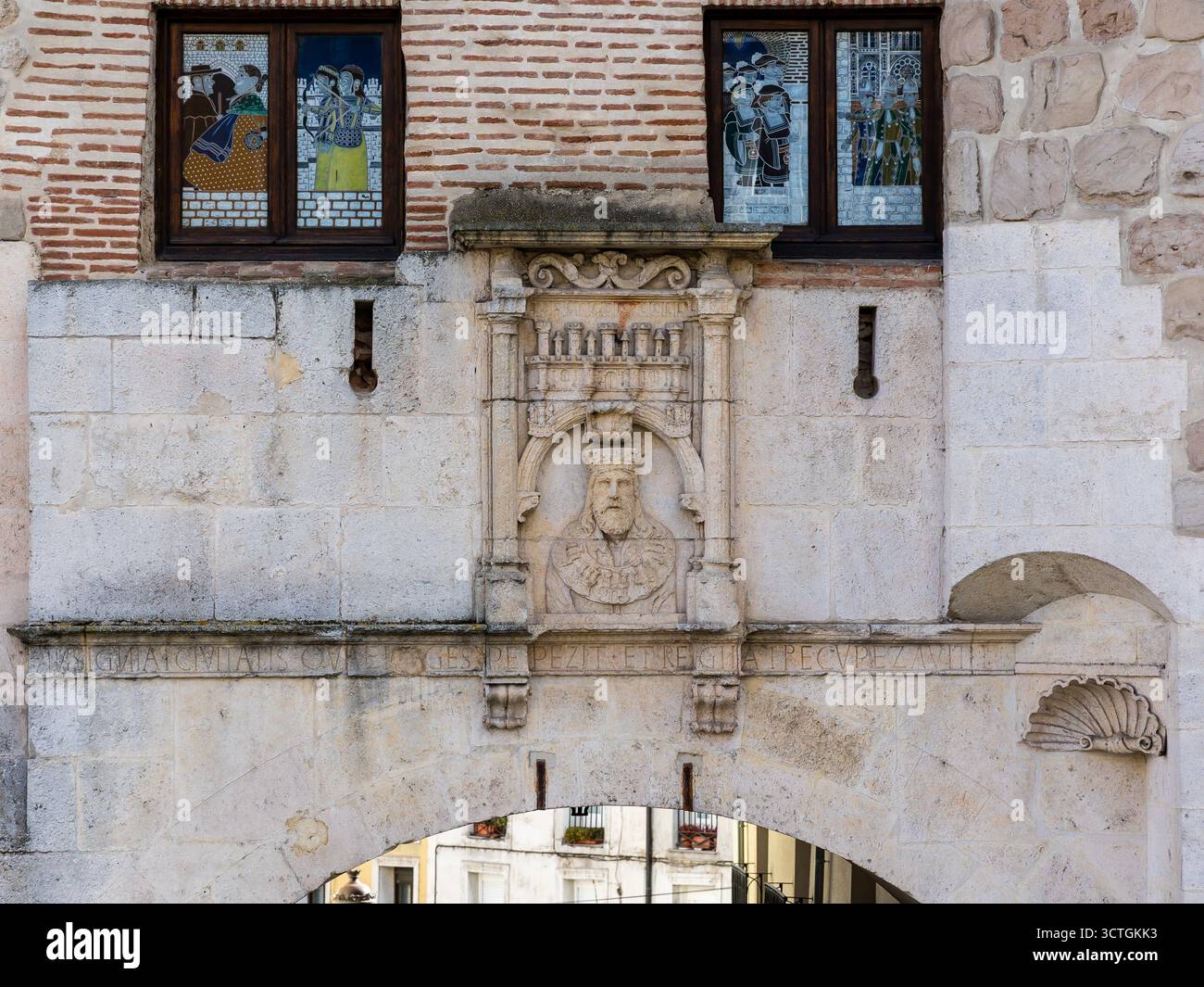 arch of santa maria, one of the old medieval entrance gates to the city ...