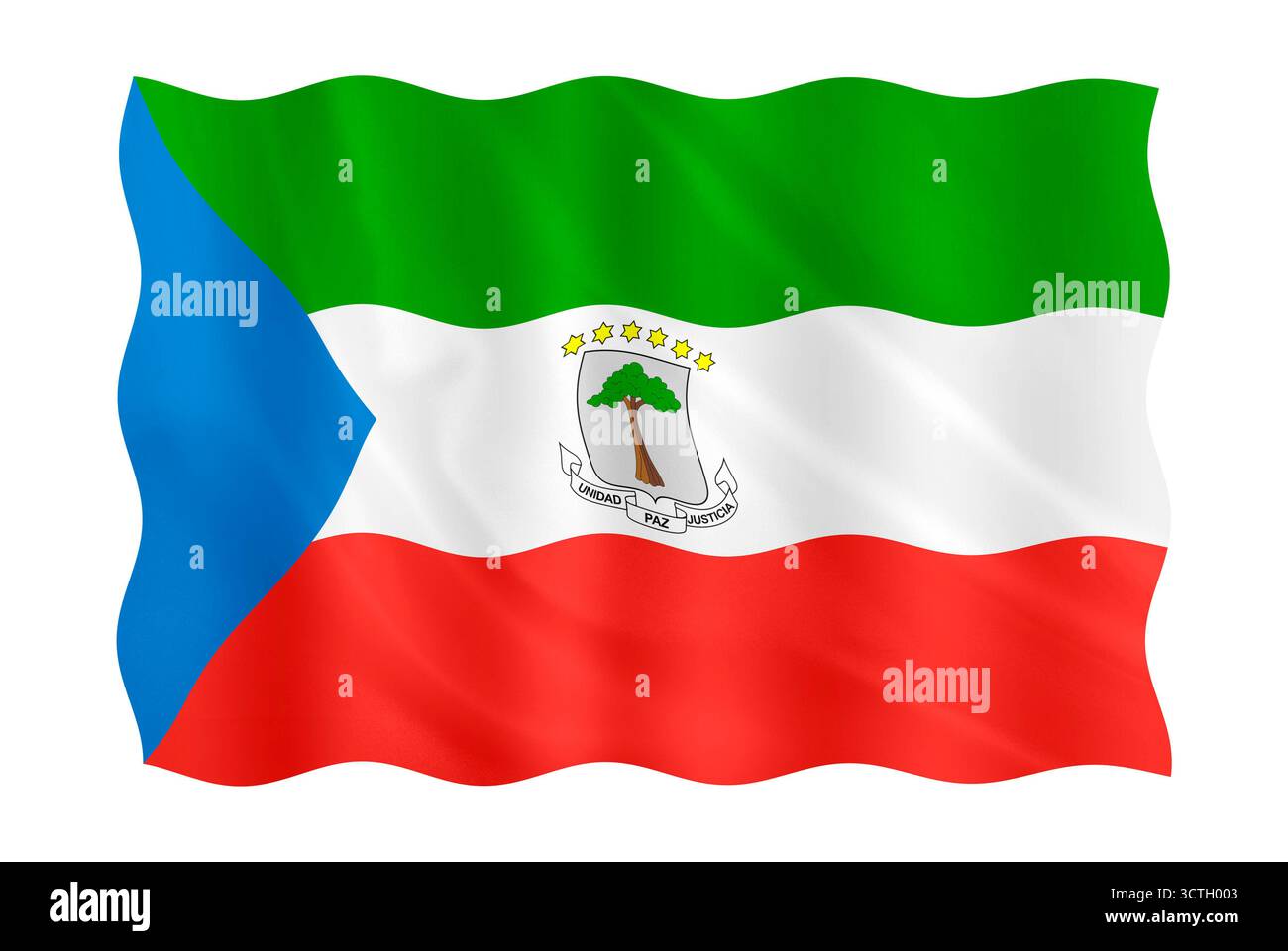 Digital composite. Flag of Equatorial Guinea On October 12th Equatorial ...