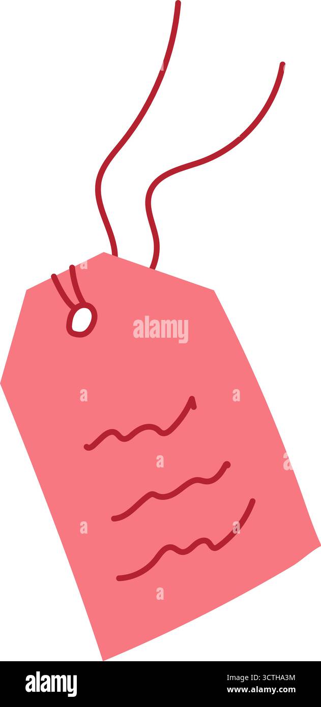 Cute Pink Gift Tag Note Stock Vector Image & Art - Alamy