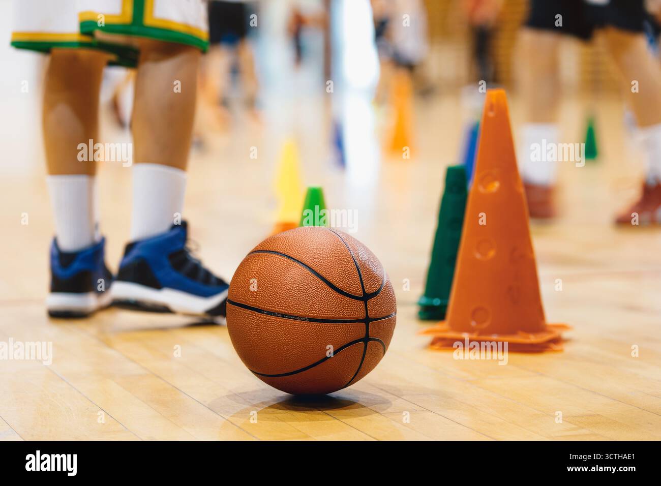 Basketball Drills with Cones. Kids Indoor Basketball Training for ...