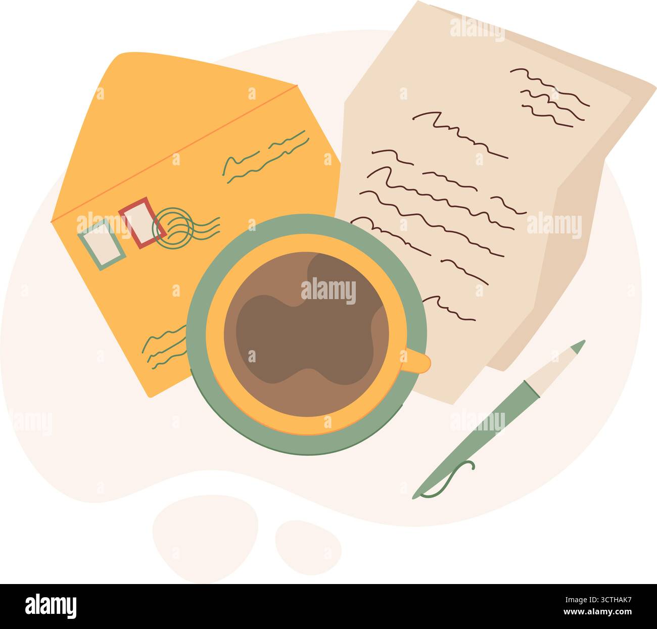 Composition envelope card paper Stock Vector Images - Alamy