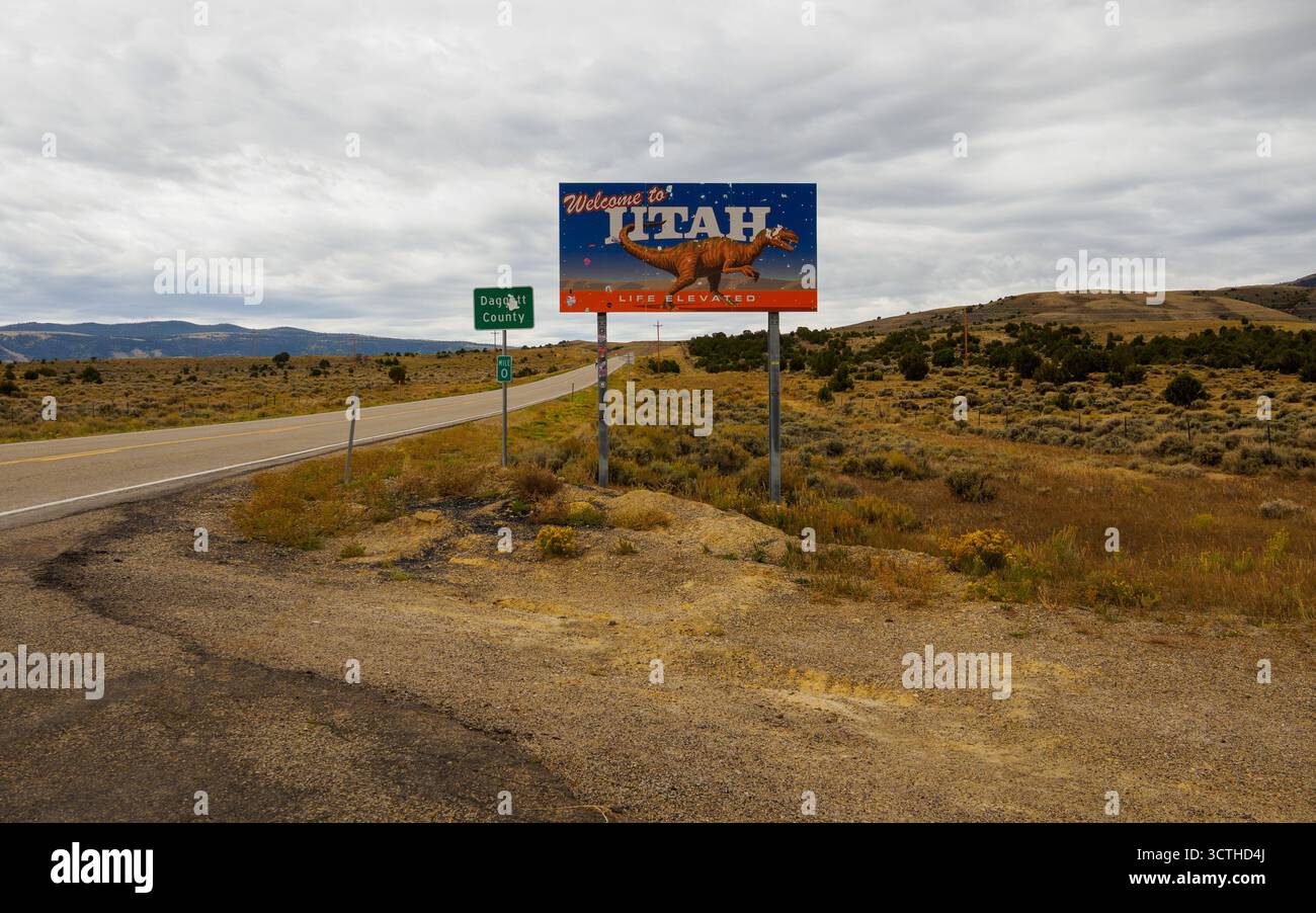 Utah border, USA Stock Photo - Alamy