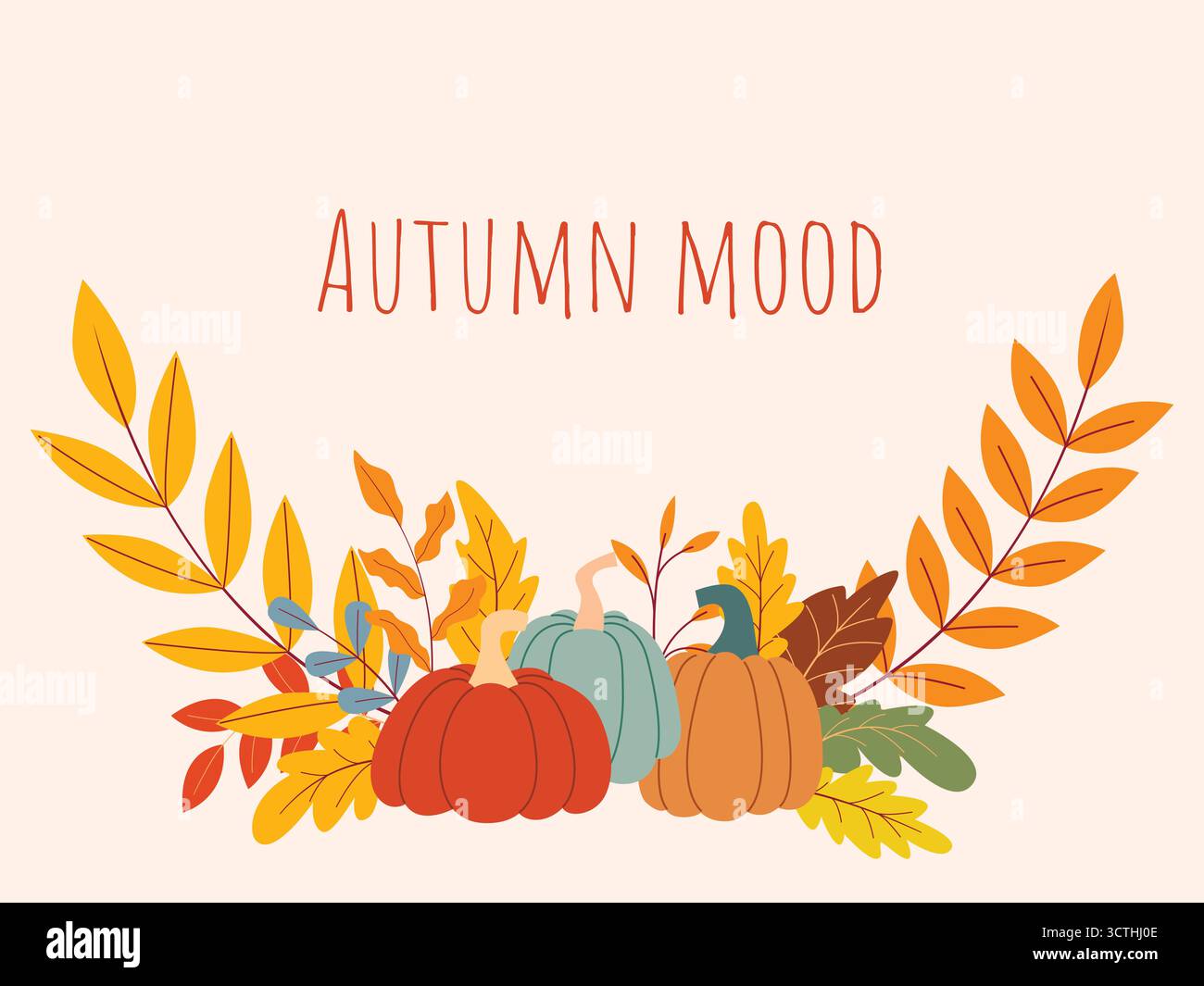 Autumn mood card vector graphics Stock Vector Image & Art - Alamy