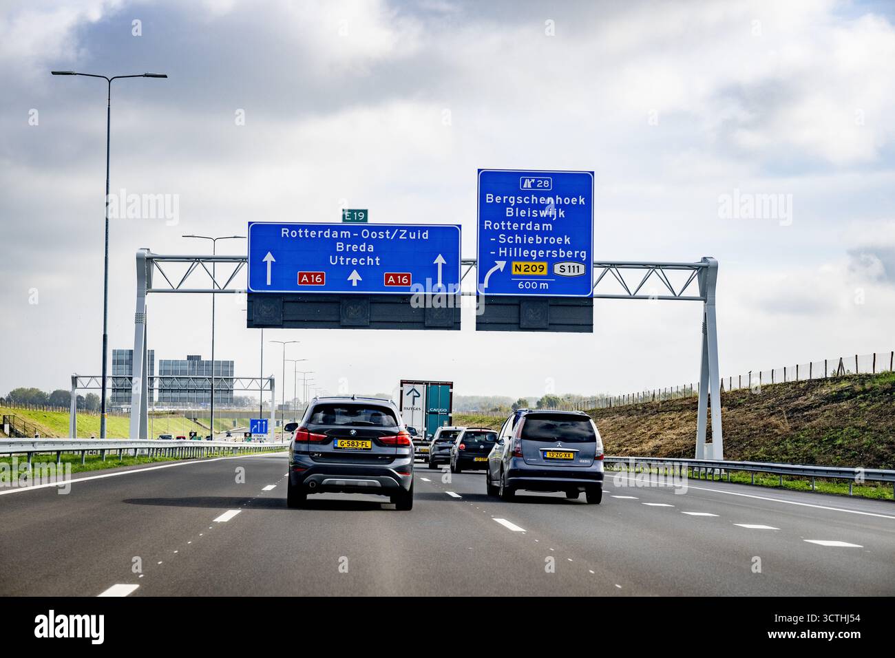 ROTTERDAM - The new A16 motorway in Rotterdam towards Dordrecht/Breda ...