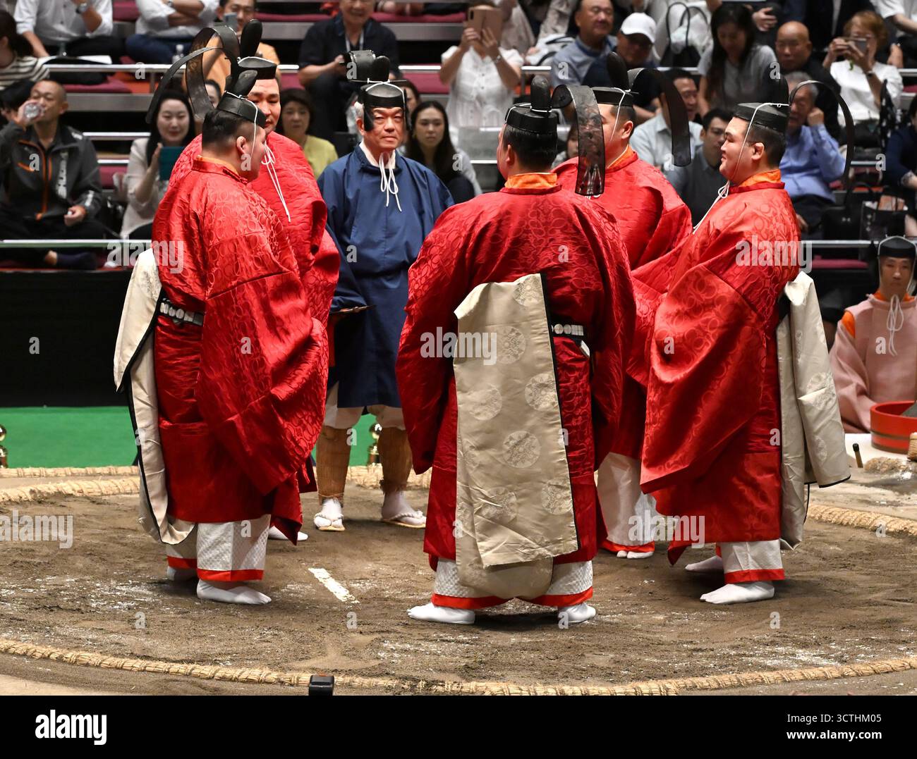 An event of ancient and modern Sumo tournament commemorating the 100th ...