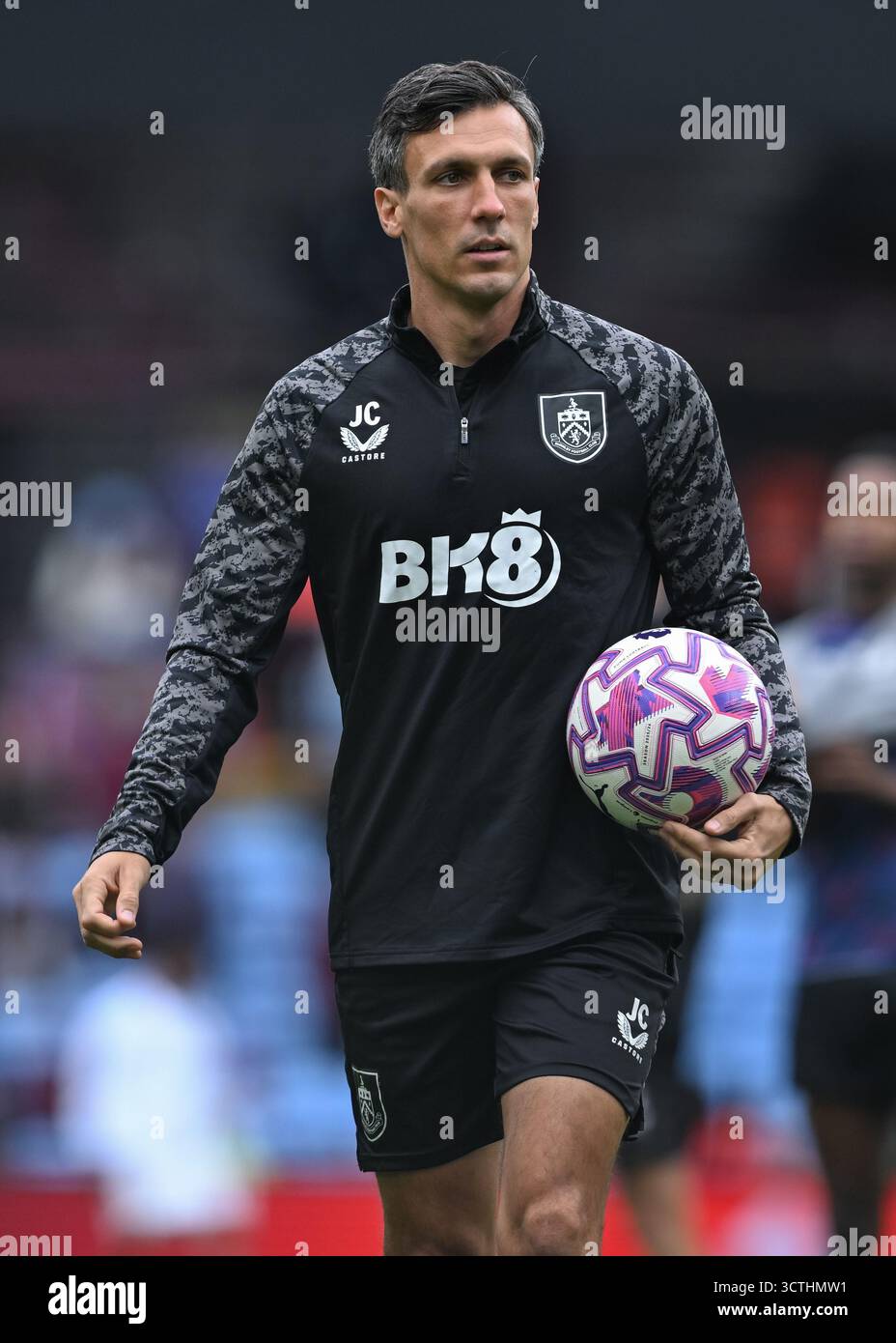 Burnley coach Jack Cork ahead of the Premier League match at Villa Park ...
