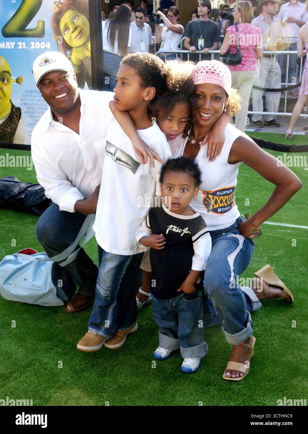 Holly Robinson Peete, husband Rodney Peete and family at the Shrek 2 ...