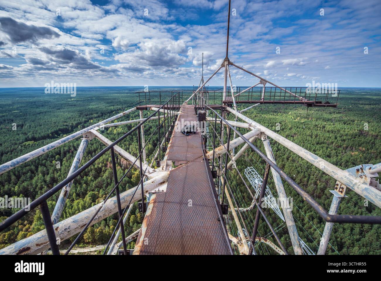 Aerial top view duga radar hi-res stock photography and images - Alamy
