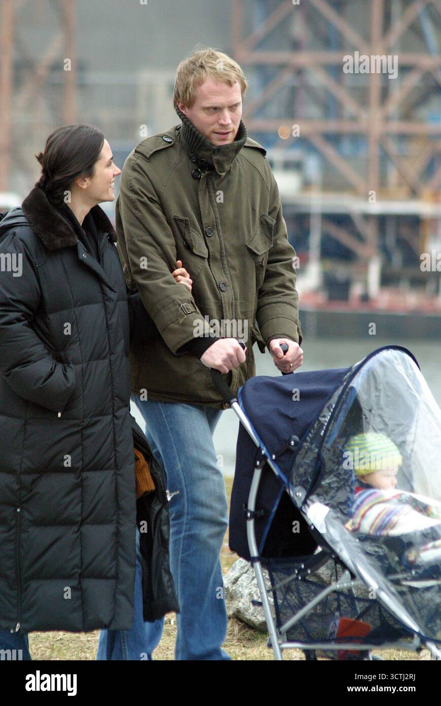 Actor Paul Bettany brings baby Stellan to see his mom Jennifer Connelly ...