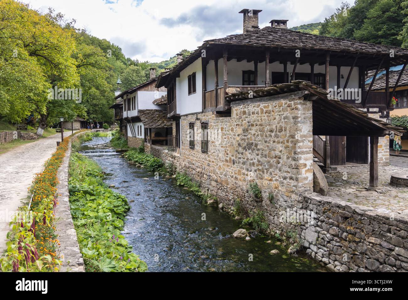 Traditional architecture in Etar folk open air museum in Grabovo ...
