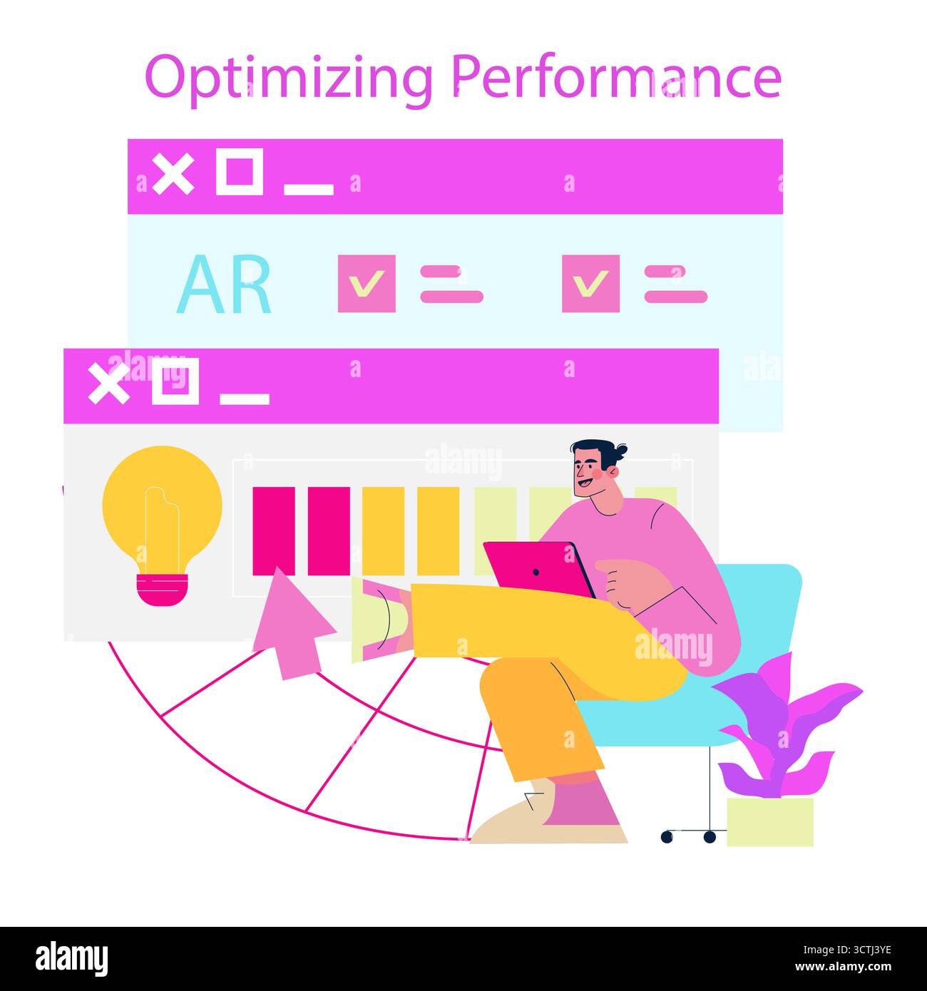 Vibrant digital illustration depicting energy hi-res stock photography ...