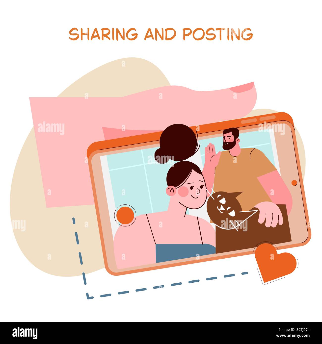 Moment of social interaction Stock Vector Images - Alamy