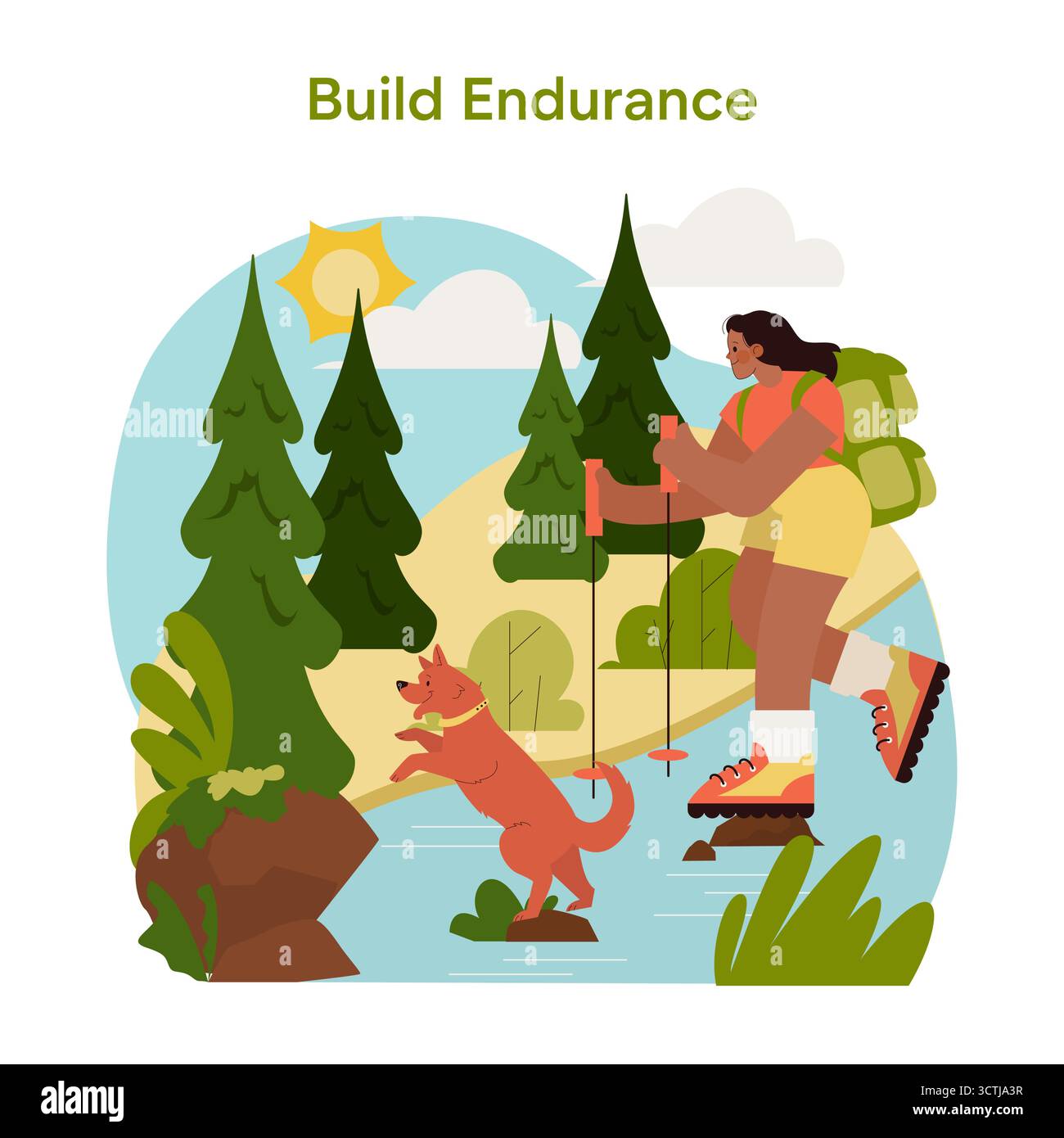 Animal between trees Stock Vector Images - Alamy