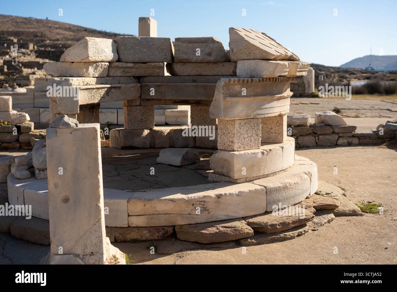 The sacred island of Delos in Greece Stock Photo - Alamy
