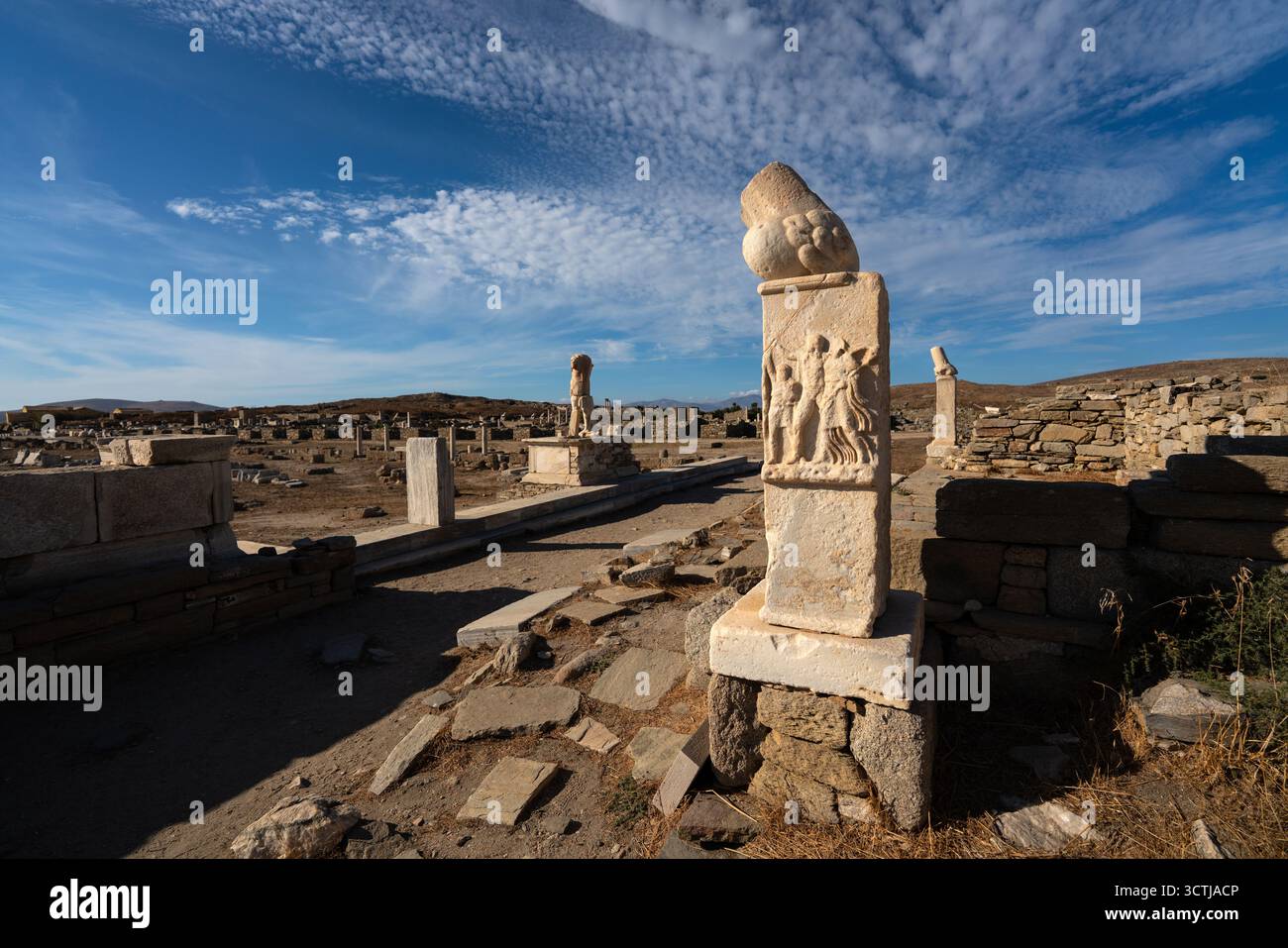 The Stoibadeion, the Temple of Dionysus on the Greek island of Delos ...