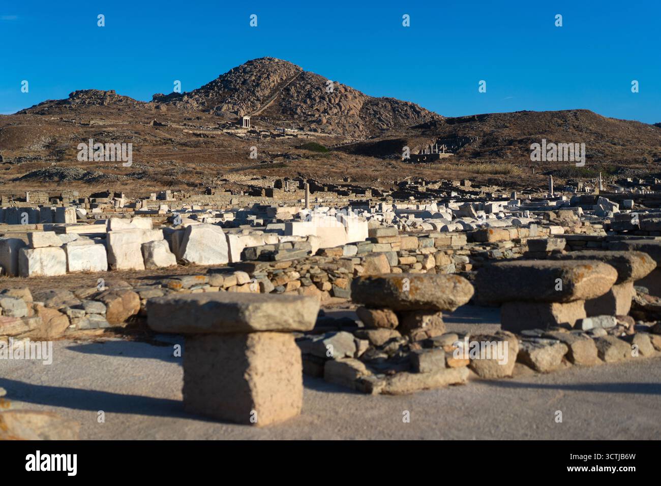 The sacred island of Delos in Greece Stock Photo - Alamy