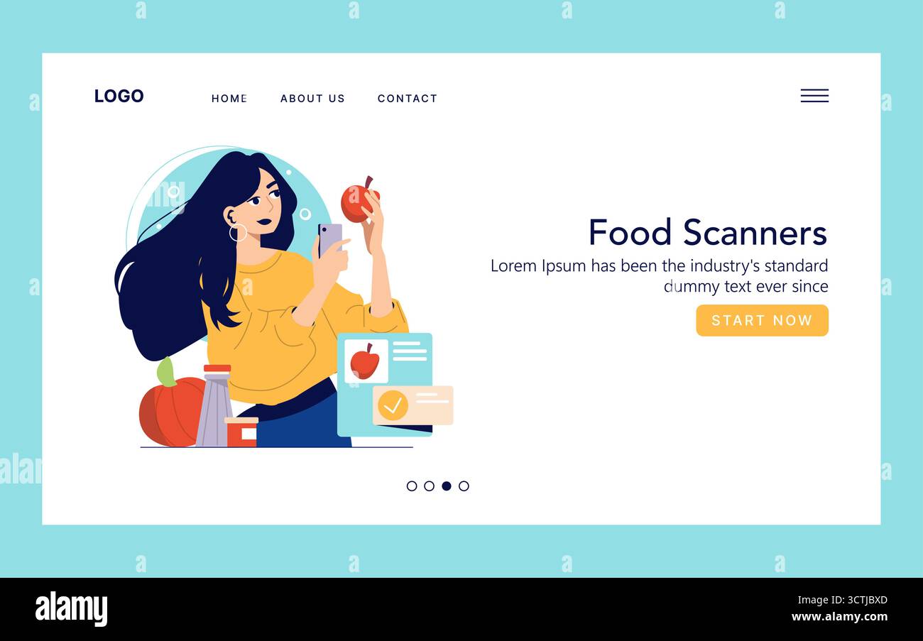 Food scan app Stock Vector Images - Alamy