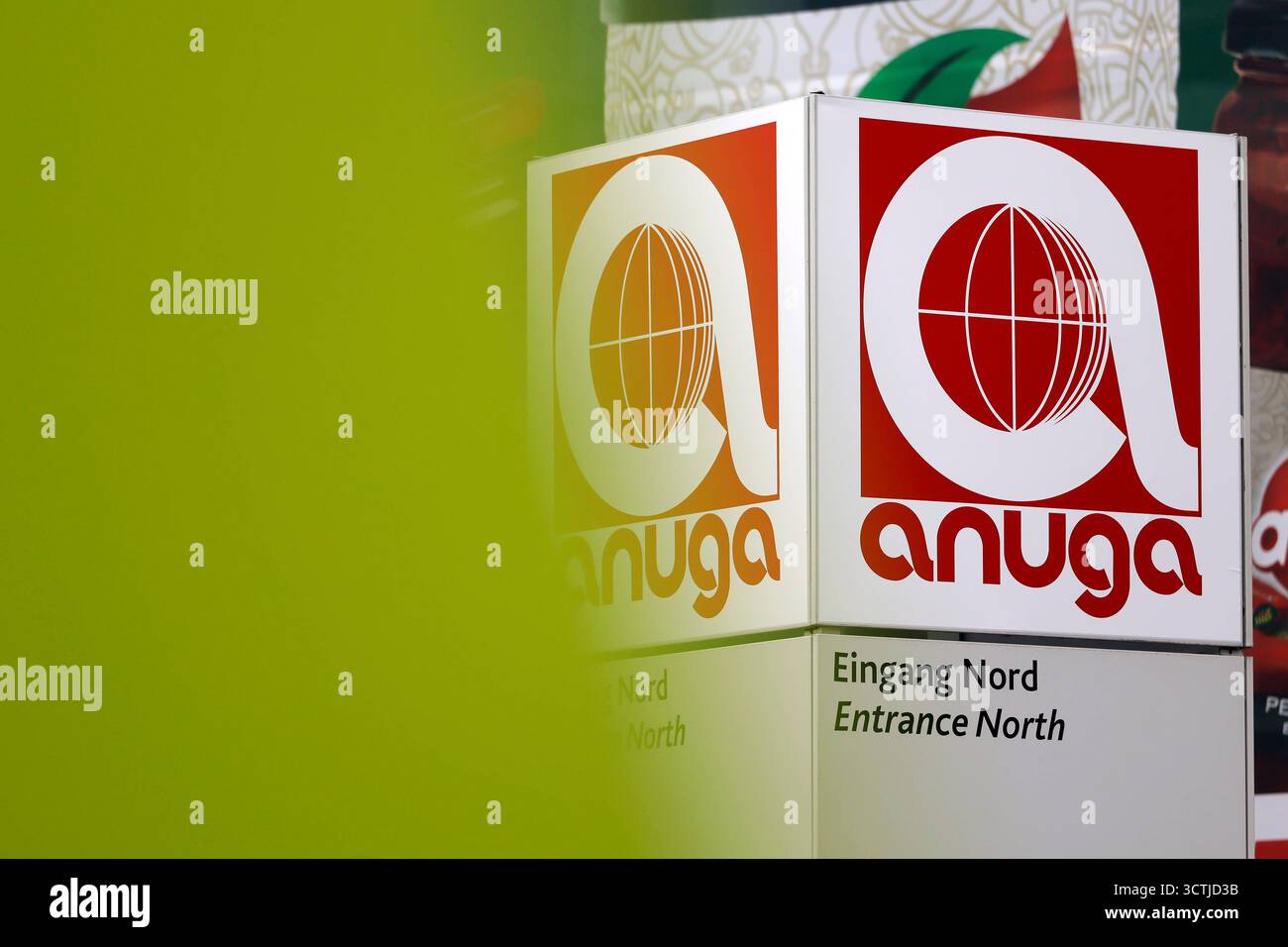 Anuga-Logo auf der Lebensmittelmesse Anuga, der weltweit führenden Ernährungsmesse für Handel ...