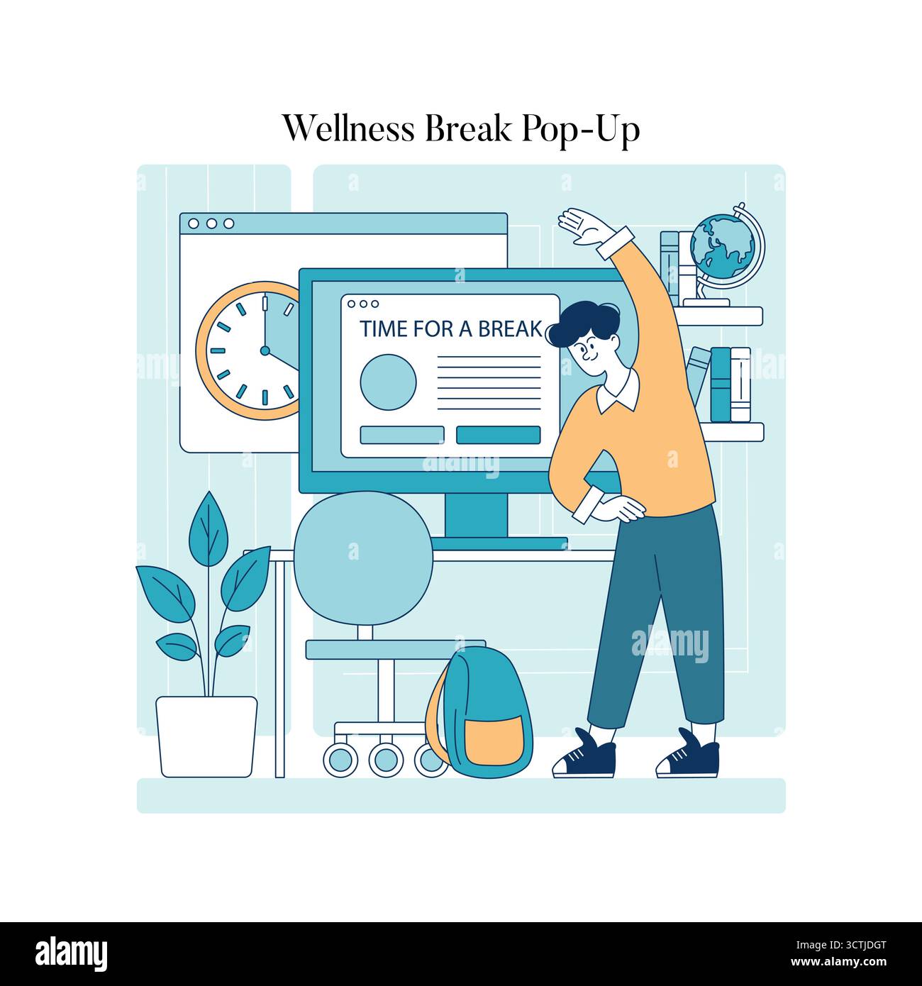 Screen break work Stock Vector Images - Alamy