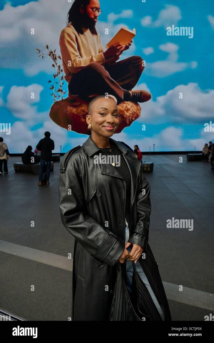 Olivia Ema (Digital artist) pictured at ‘Black to the Future’ an AI ...
