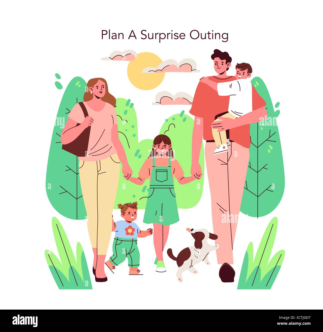 Family outing location Stock Vector Images - Alamy