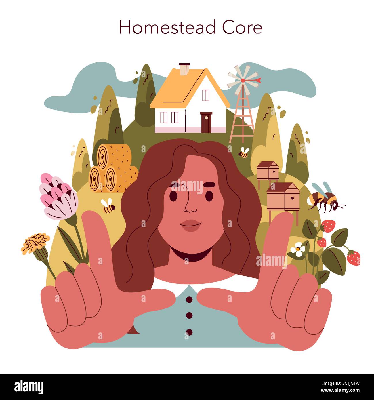 Homestead of Stock Vector Images - Alamy