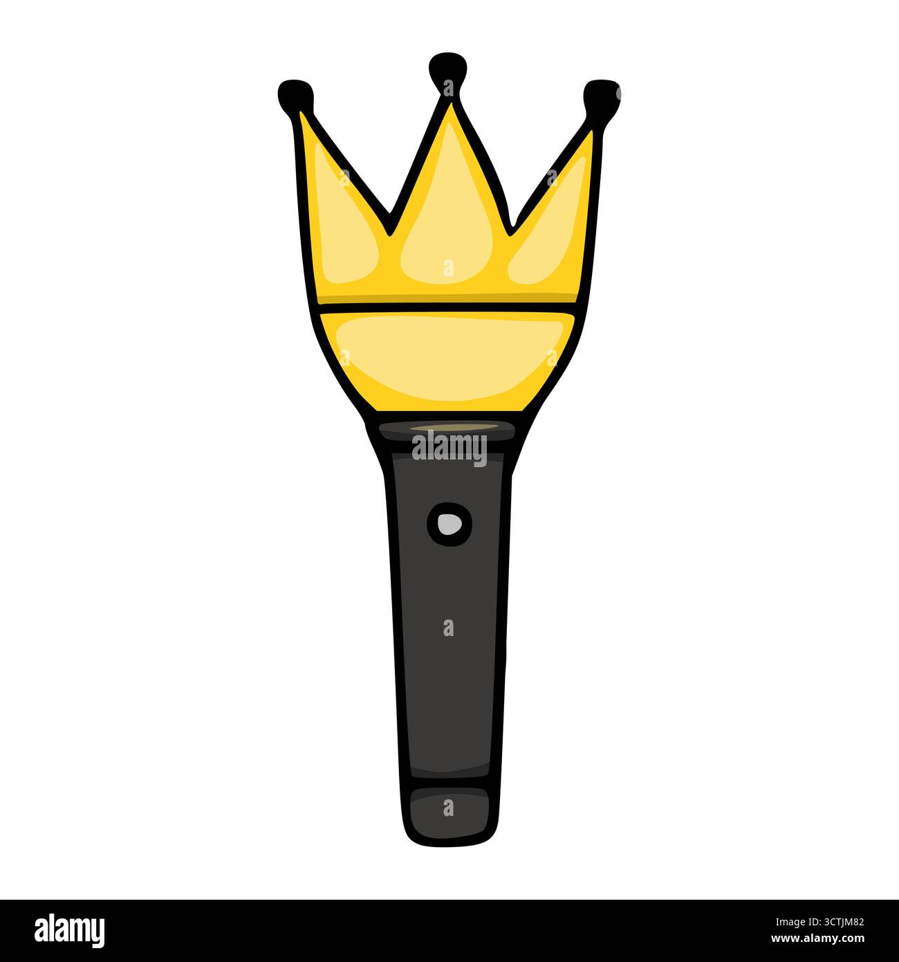 A simple yellow crown-shaped lightstick vector illustration ...