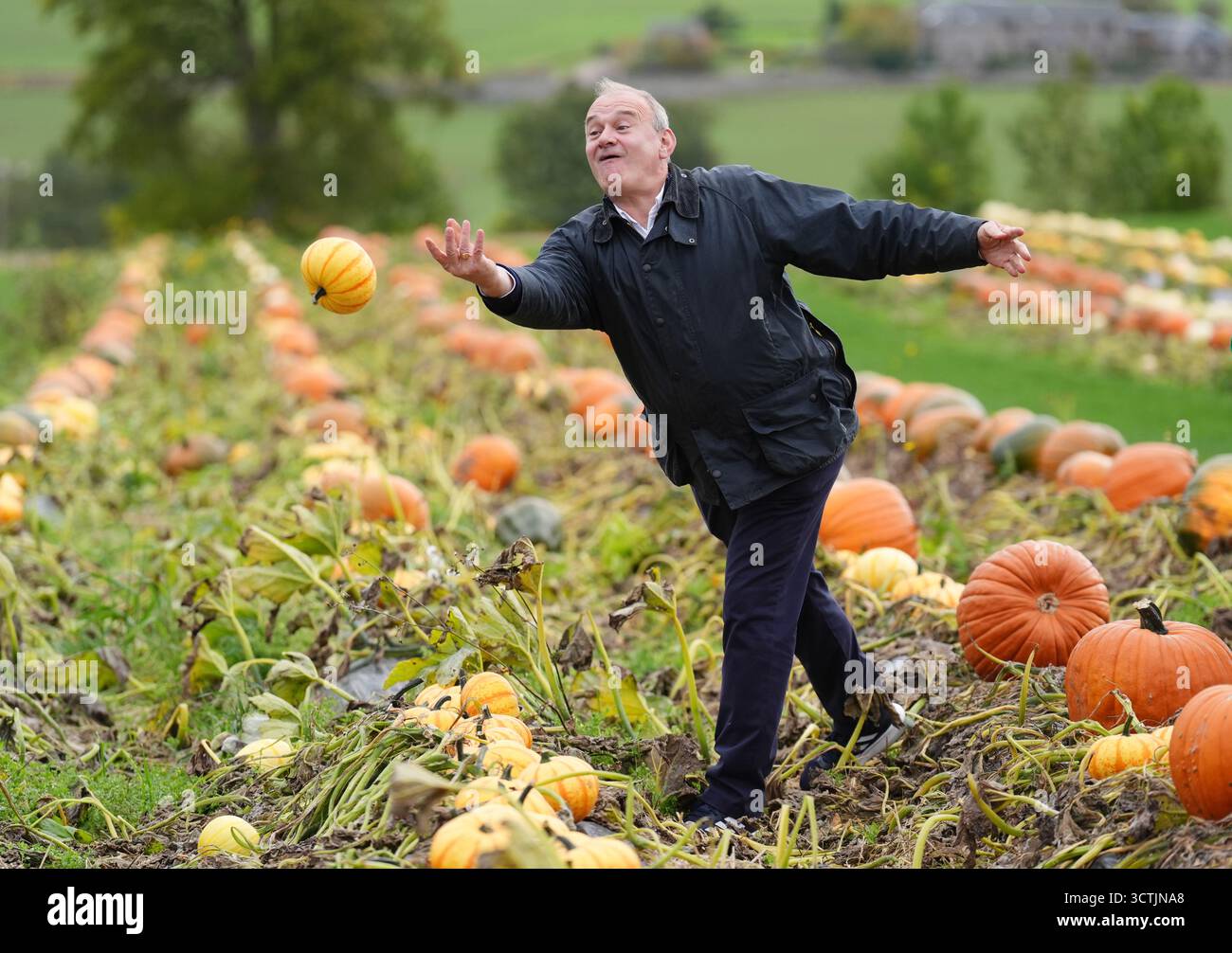 Liberal Democrats Leader Sir Ed Davey visits the 'pick-your-own ...