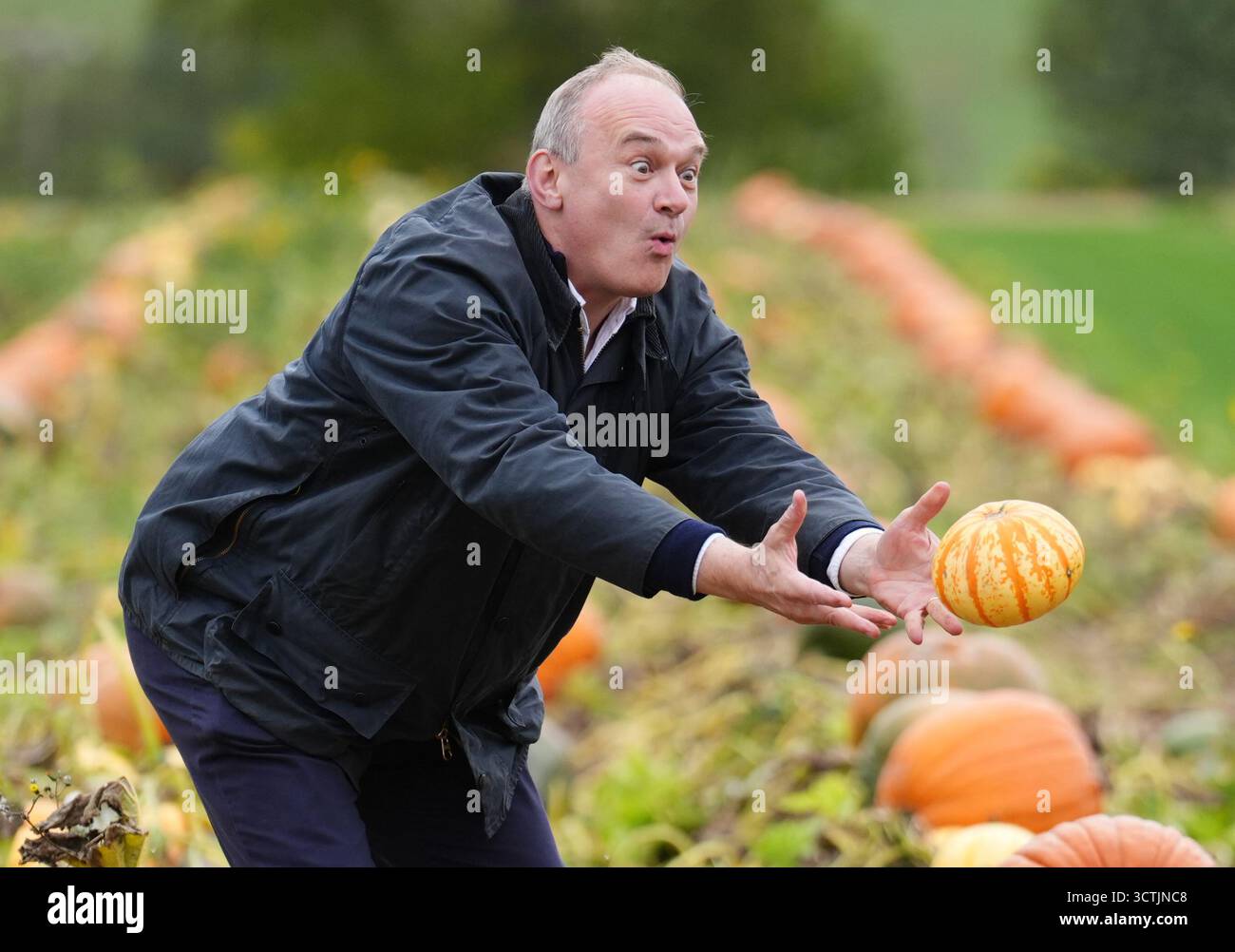 Liberal Democrats Leader Sir Ed Davey visits the 'pick-your-own ...