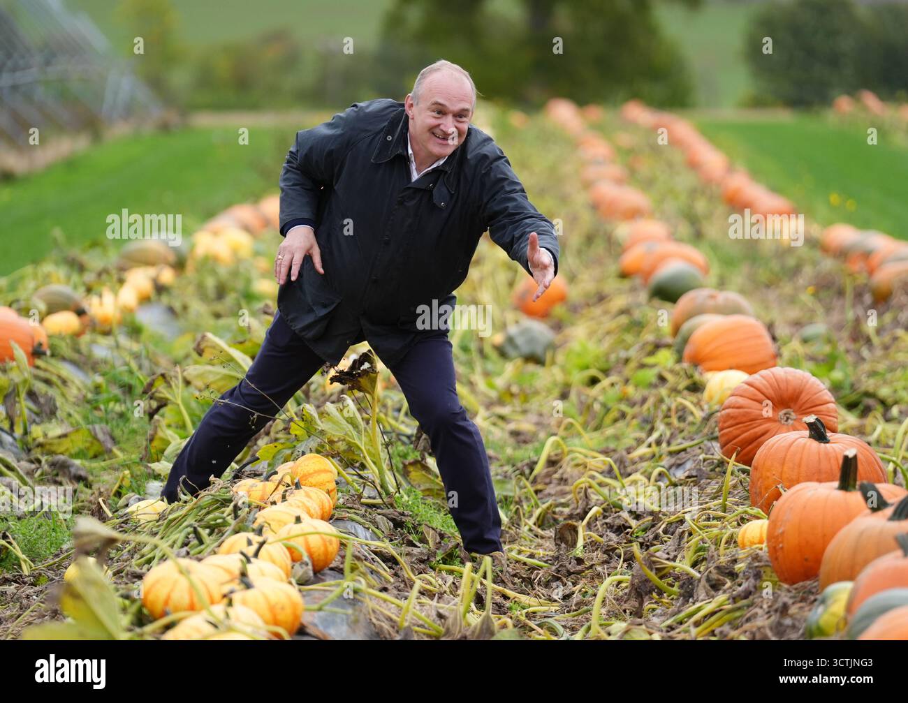 Liberal Democrats Leader Sir Ed Davey visits the 'pick-your-own ...